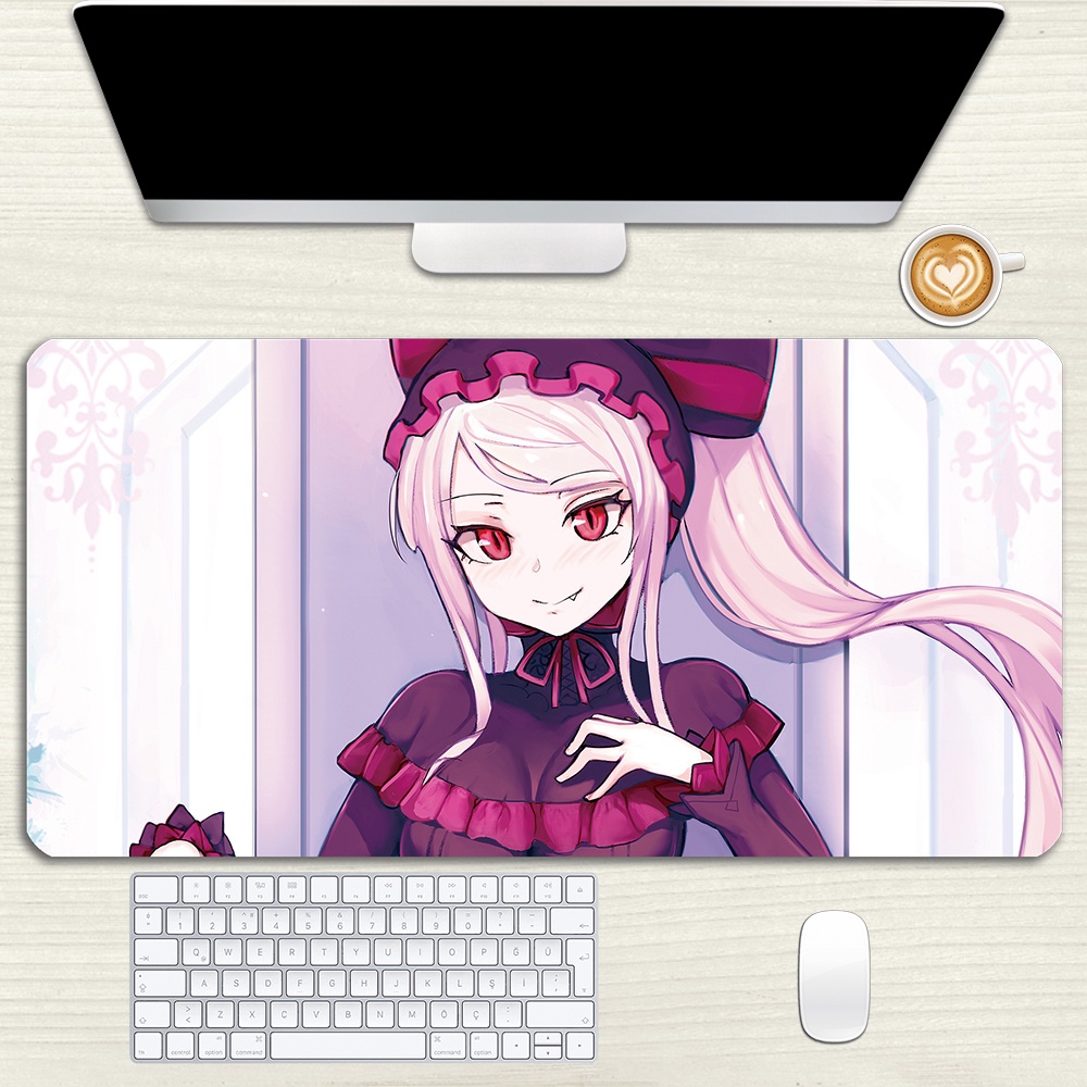 Anime Overlord Albedo Ainz Ooal Gown Mouse Pad Lock Edge Rubber Gaming ...