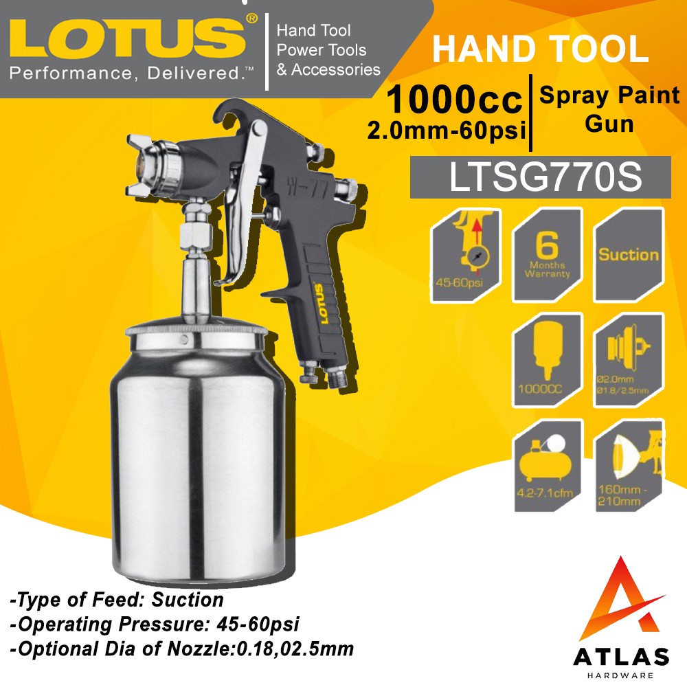 Lotus Spray Paint Gun 1000CC LTSG770S | Shopee Philippines