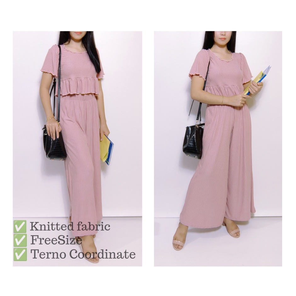 Cute School Outfit Terno Croptop and Square Pants Taytay Supplier ...