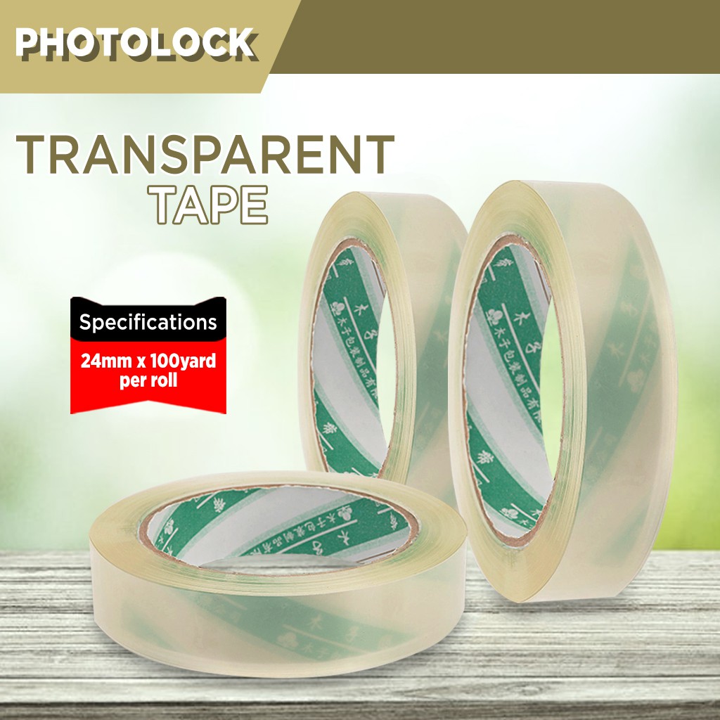 Transparent Tape (24mm x 100yard in 1 roll) | Shopee Philippines