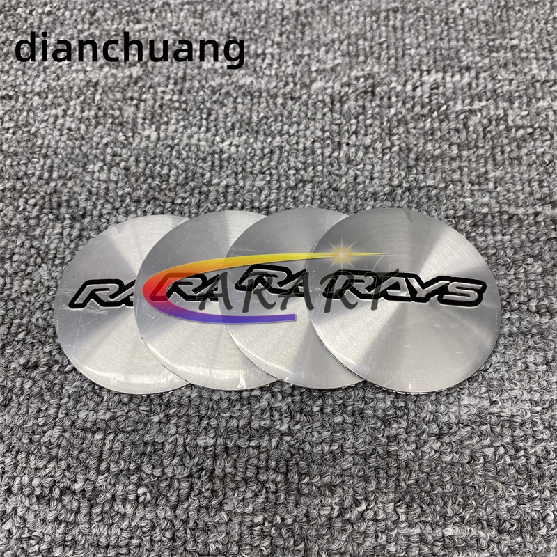 4PCS/ RAYS 56MM Racing Car Wheel Center Hub Cap Sticker | Shopee Philippines