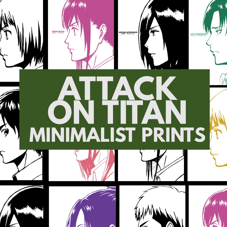 ATTACK ON TITAN AOT Minimalist Poster Prints | Shopee Philippines