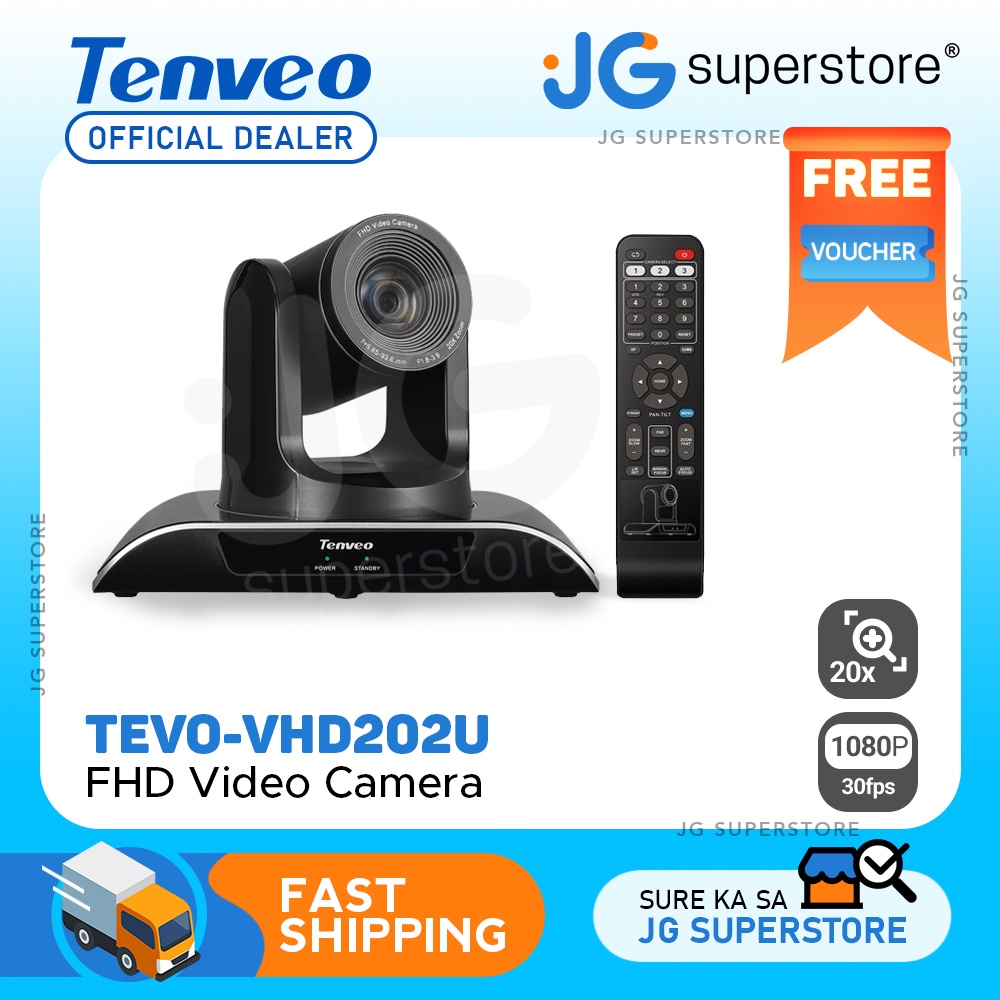 Tenveo TEVO-VHD202U FHD 1080p USB Video PTZ Camera w/ 340/120° Pan ...