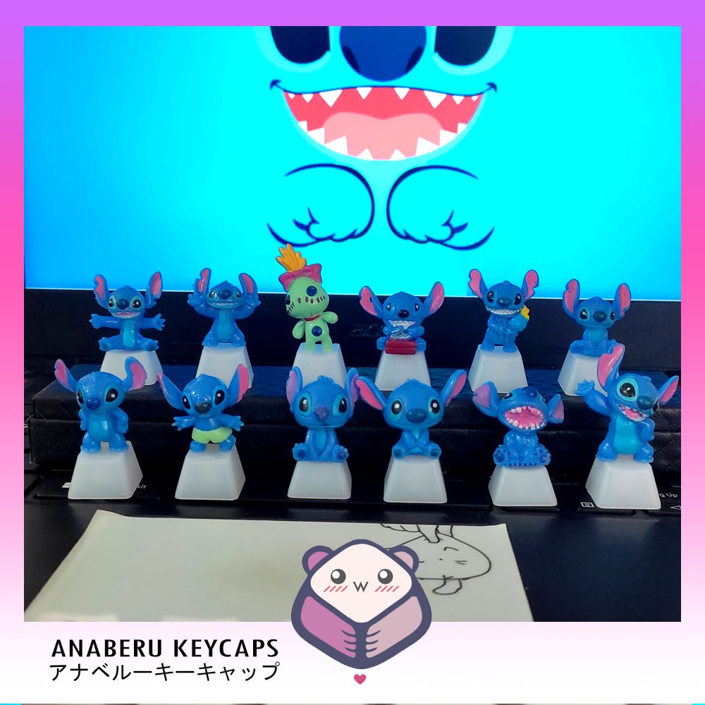 Stitch Figurine Keycaps For Mechanical and Gaming Keyboards | Shopee ...