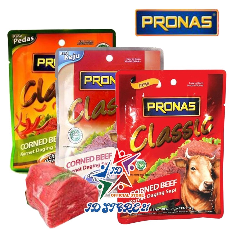 Cornet Corned Beef Pronas Meat All Variants Ori Chili Cheese | Shopee ...