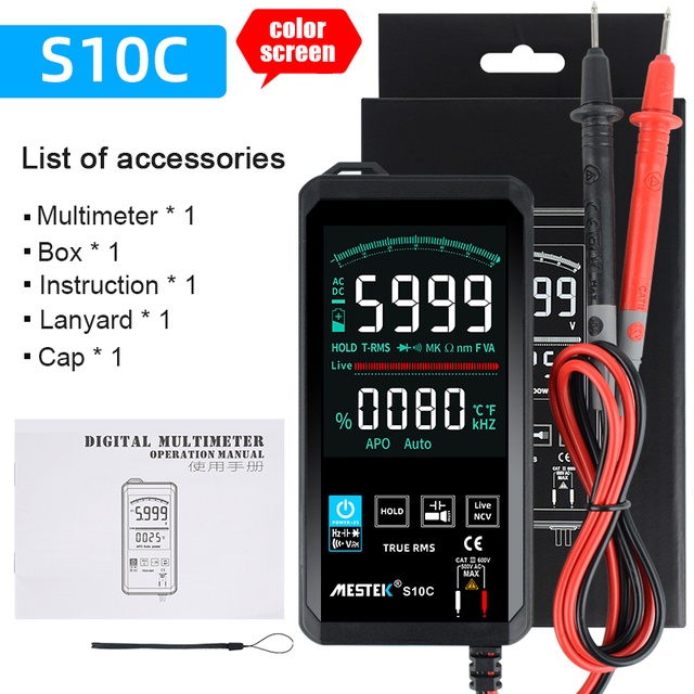 Ultra-Thin Smart Digital Multimeter 4.7-Inch Touch Color Screen 6000 ...