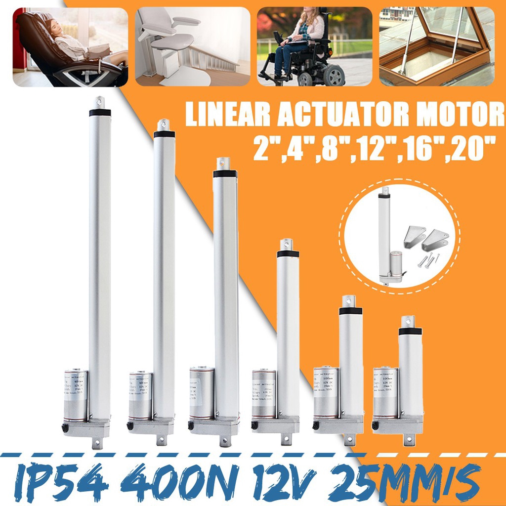 DC 12V Electric Motor Linear Actuator Lift IP54 400N 12V 25mm/s For ...