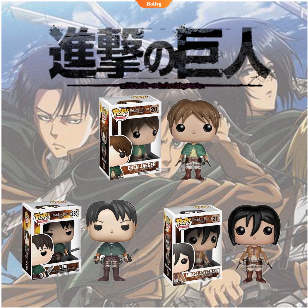 Funko Pop! Anime Attack on Titan Eren Jaeger Levi Mikasa Ackerman 20/21 ...