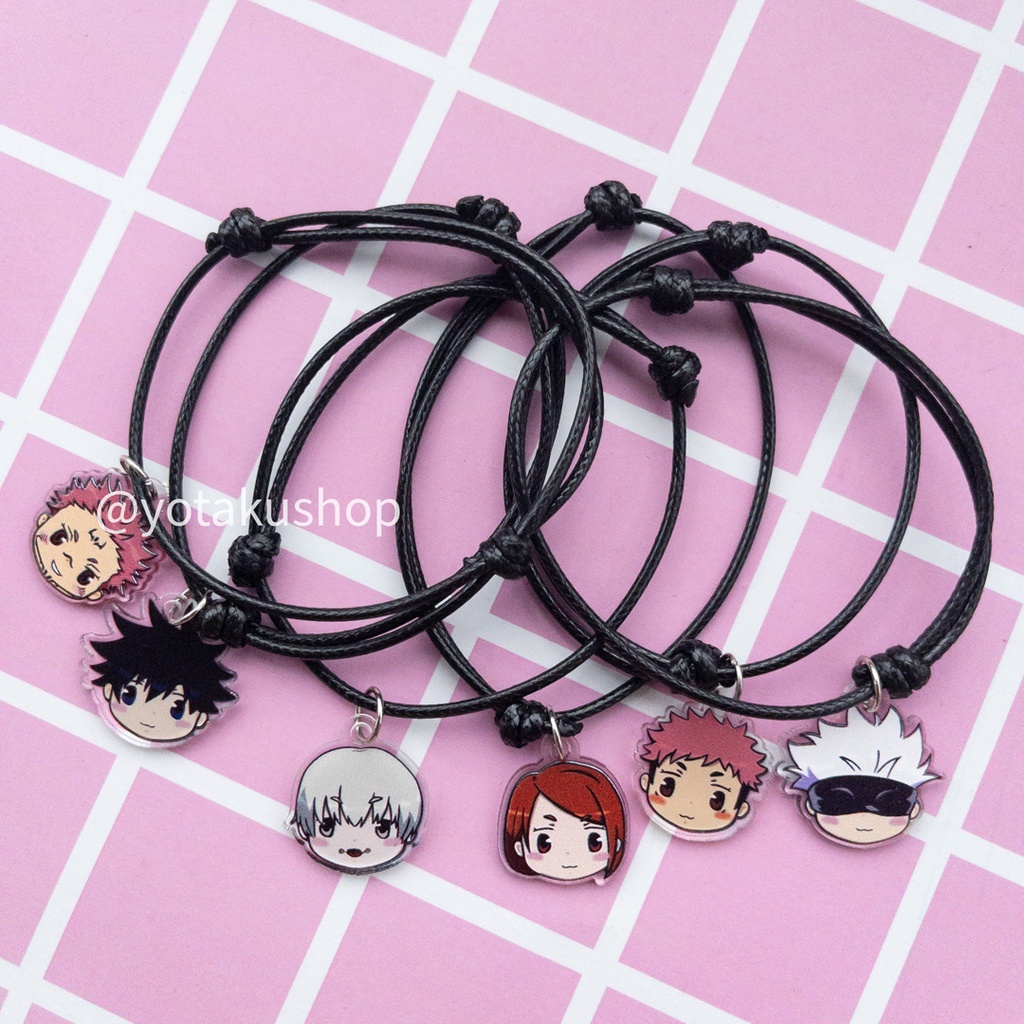 Jujutsu Kaisen Bracelet Single Rope Charm Anime Fanmerch Gojo Sukuna ...