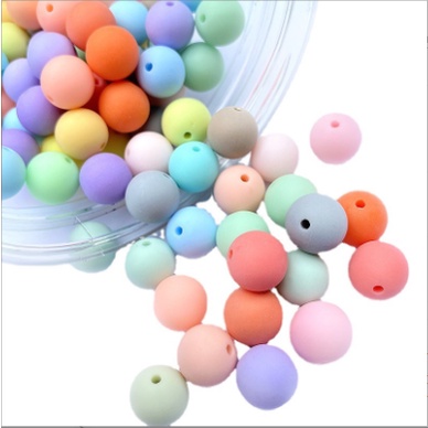 Acrylic Solid matte round beads DIY jewelry accessories beads | Shopee ...