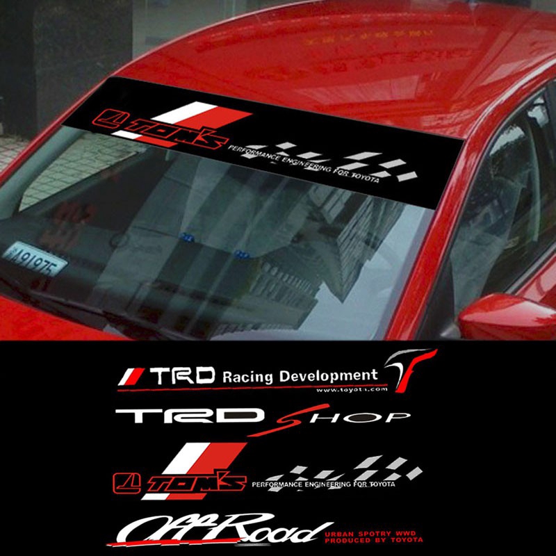 130x21cm Modified TRD Off Road TOMS Vinyl Car Front Windshield ...