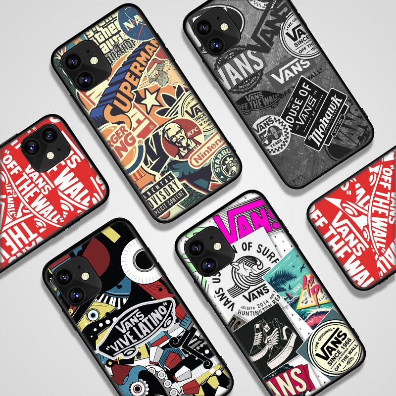 IPhone 12 Phone Case IPhone 11 12 13 Pro Max SE Soft black shell vans ...