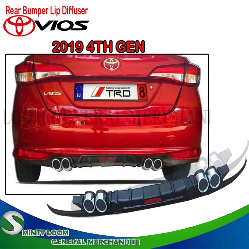 Toyota Vios 2019 4th Gen Rear Bumper Lip Diffuser | Shopee Philippines
