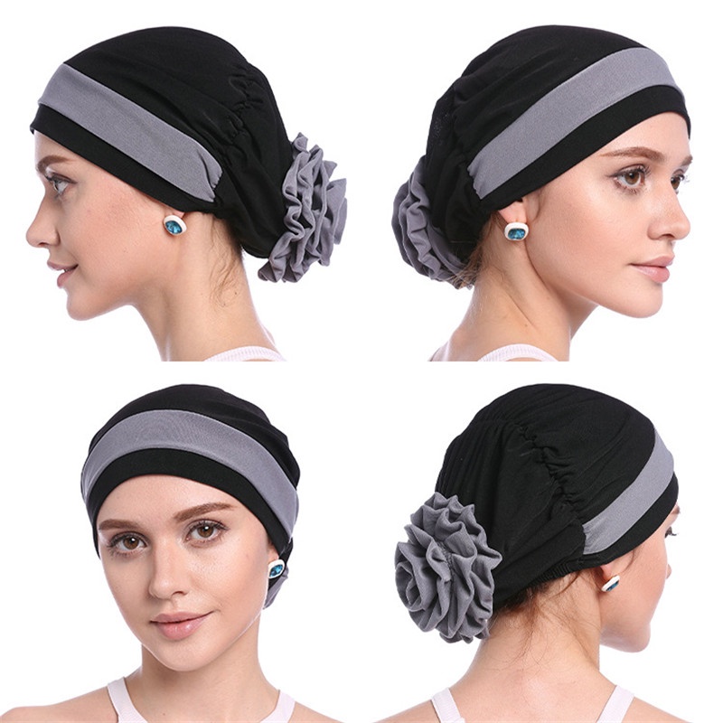 2024 Stretch Inner Hijab Caps Muslim Hat Turban Femal Muslim Turban ...