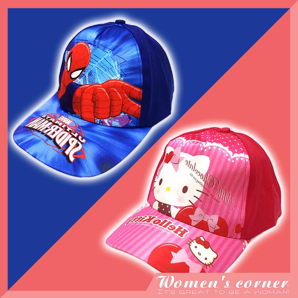 Children's cartoon hat cute character cotton small cap for kids boys ...