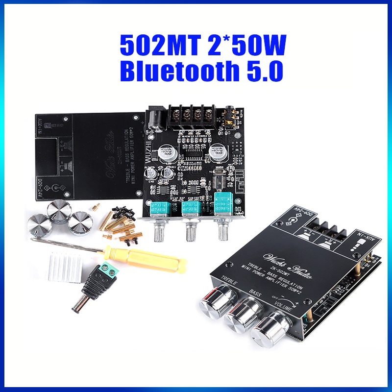 【Fast Delivery】2*50W Bluetooth ZK- 502MT 5.0 Amplifier Board 2 Channel ...