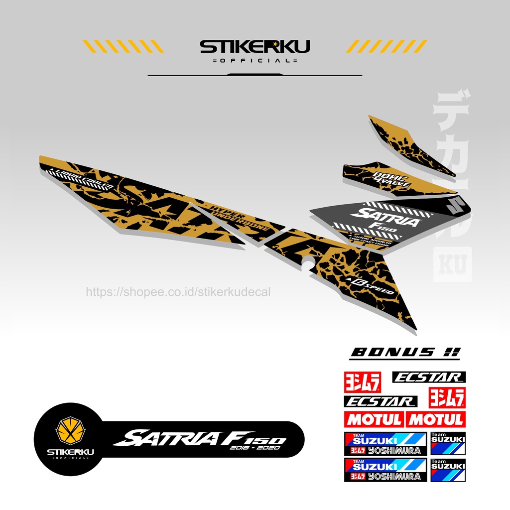 Suzuki SATRIA FU 150 / STICKER / STRIPING / SATRIA FU / INJECTION ...