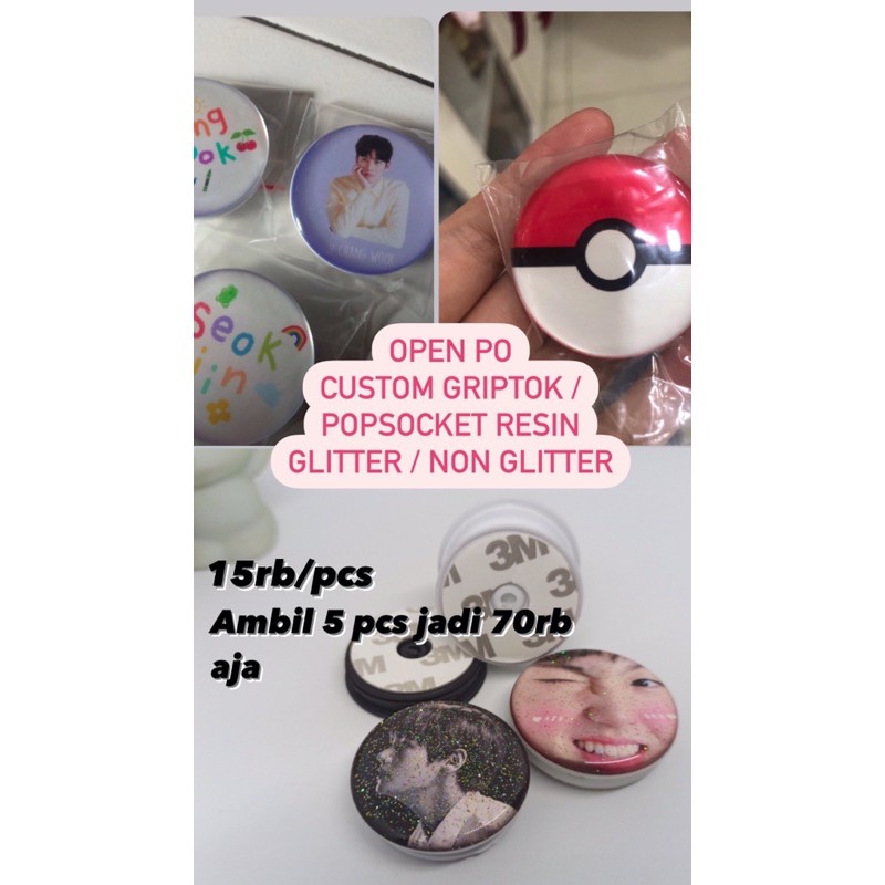 Open PO CUSTOM GRIPTOK (Popsocket) | Shopee Philippines