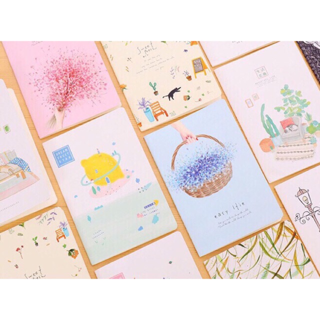 Combo of 4 cute A5 notebooks (many designs) | Shopee Philippines
