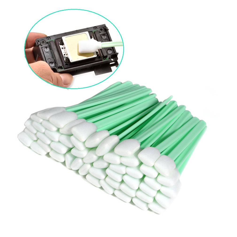 50PCS Printhead Cleaning Swab Inkjet Printer Camera Lenses Wipe Bar ...