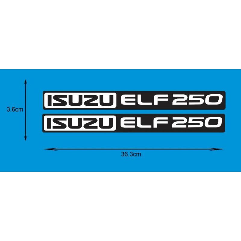 2PCS ISUZU ELF 250/350 replacement sticker made from waterproof vinyl ...