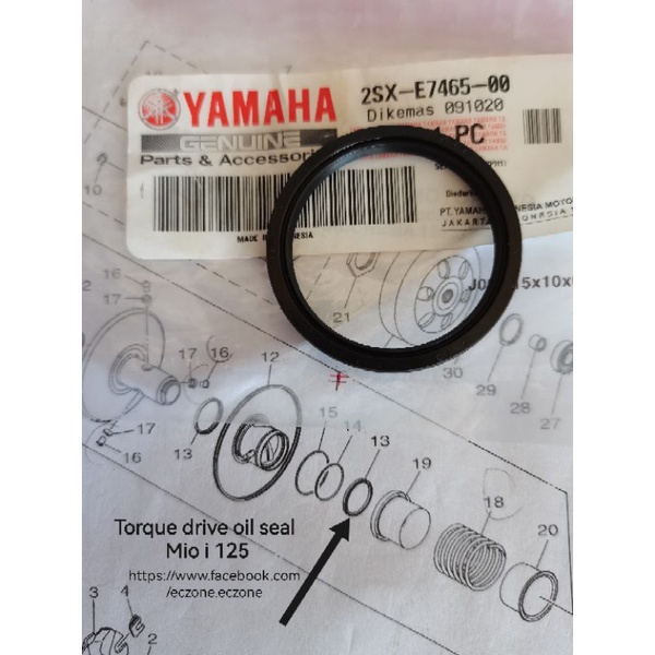 OIL SEAL TORQUE DRIVE MIO i 125/M3 ORIG. YAMAHA GENUINE PARTS | Shopee ...