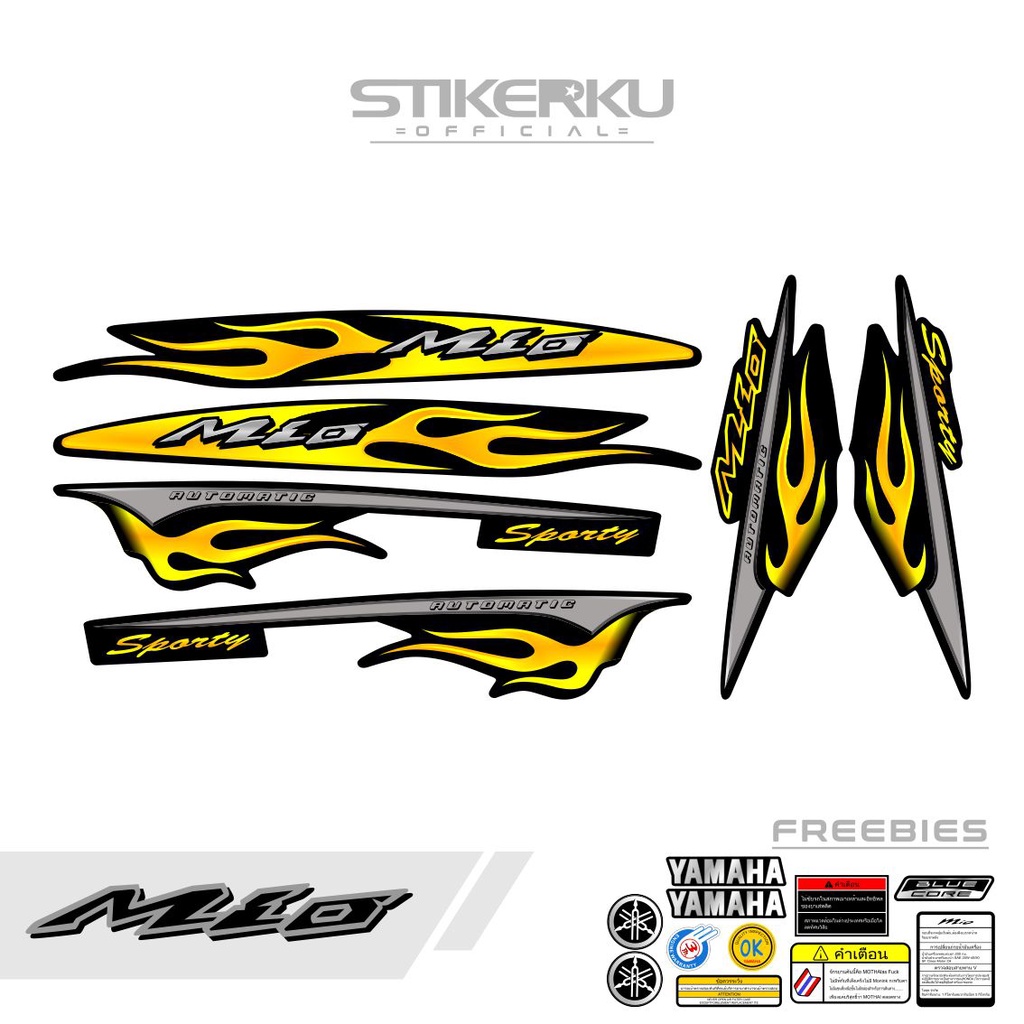 MIO SPORTY API STRIPING / MIO LAMA PHILIPINA STICKER / MIO LAMA FIRE ...