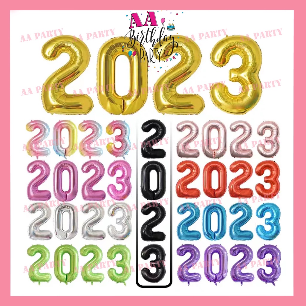 AA BIRTHDAY PARTY 2023 Number Foil Balloon 16 Inches Numbers Set New ...