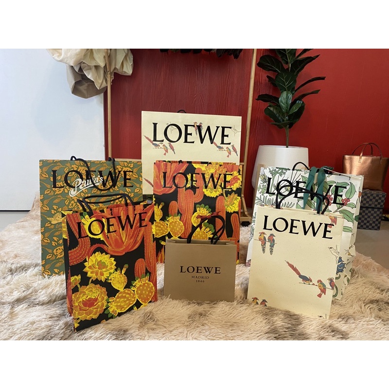 Authentic Loewe Paper Bag Box Genuine Brand Coated | Shopee Philippines