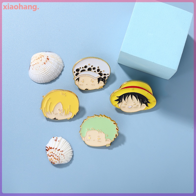 Anime ONE PIECE Enamel Lapel Brooch Pins Cute Character Luffy Zoro ...