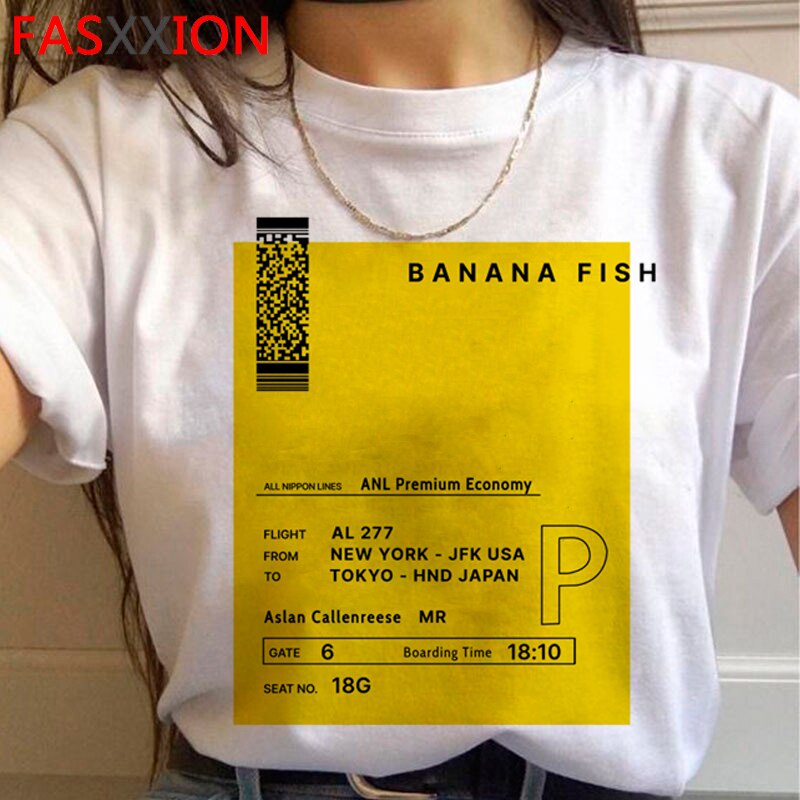 Banana Fish Tshirt Male Harajuku Vintage Kawaii Tshirt Kawaii | Shopee ...