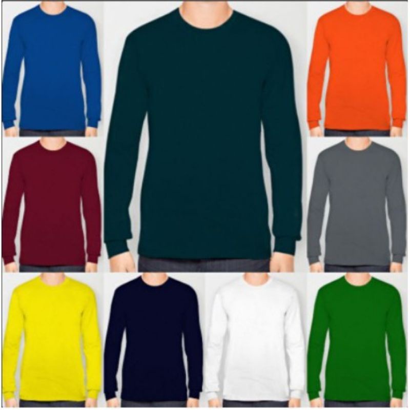 high quality plain cotton longsleeves | Shopee Philippines