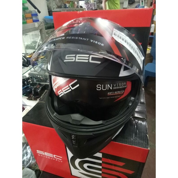 Helmet SEC Modular Dual Visor Scratch Resistant Visor | Shopee Philippines