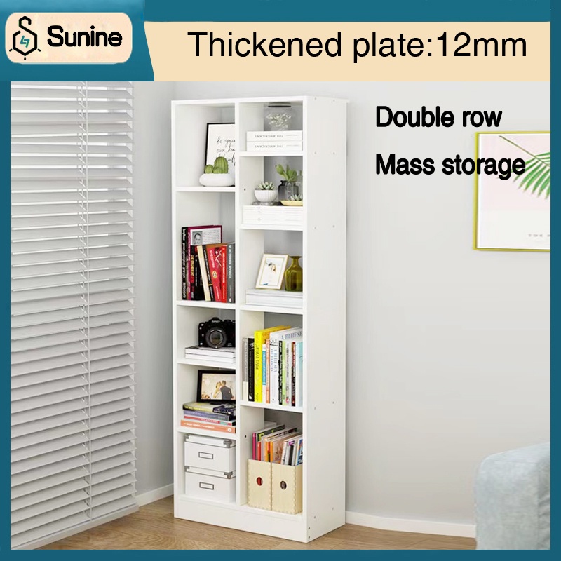 Multi-Layer Wooden Bookshelf Bookshelves Organizer Storage Shelf Wood ...