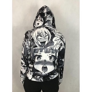 Sunshine Unisex 3D Ahegao Hentai Hoodie Jacket With Zipper Japanese ...