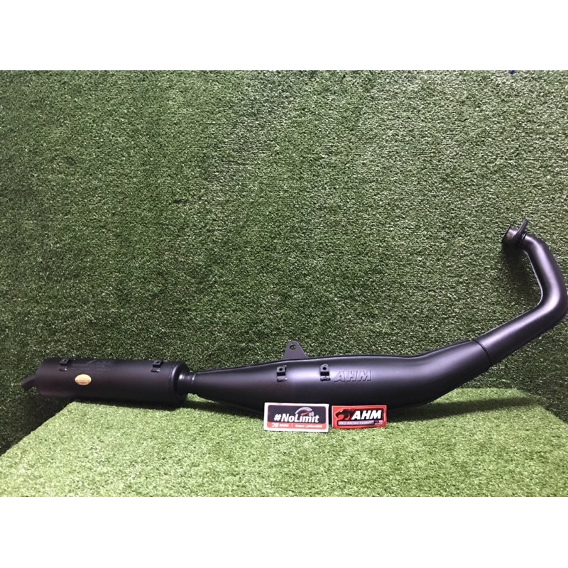 AHM Exhaust Pipe Ekzos Pipe - Exhaust Chamber - Yamaha Y125Z - Black ...