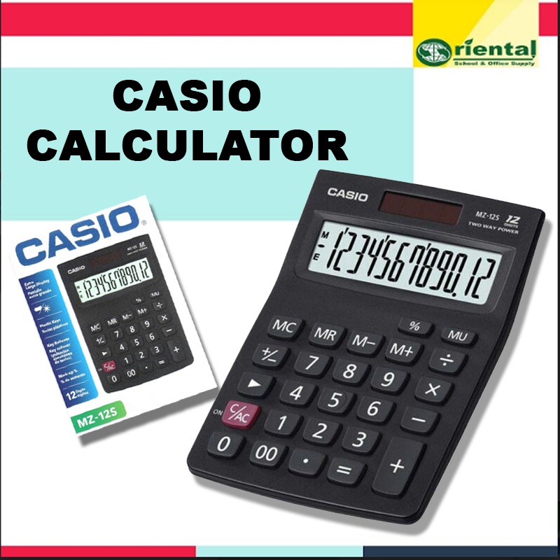 MZ-12S Casio Calculator - 12 Digits Math Calculation for Business and ...