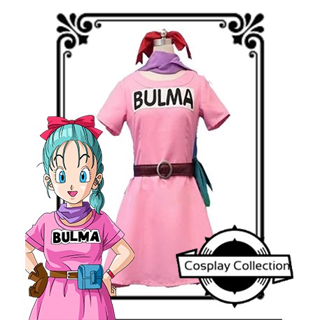 [ COSTUME ] Bulma Pink Dragon Ball Character Cosplay Costume | Shopee ...