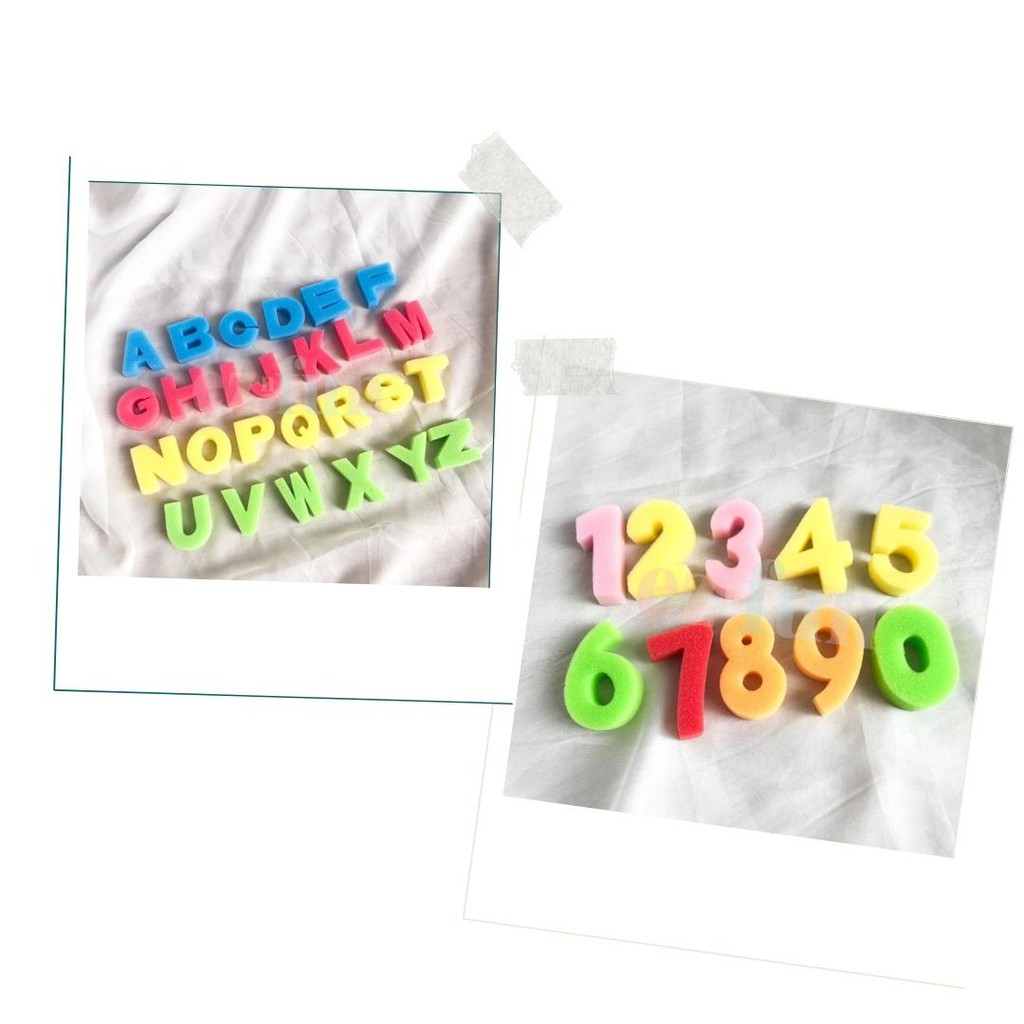 Painting Tool Kids Painting Alphabet Stamp Numbers Number Sponge Set ...
