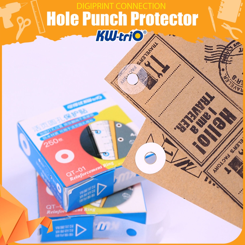KW-TRIO Hole Punch Protector Loose Leaf Paper Reinforcement Labels ...