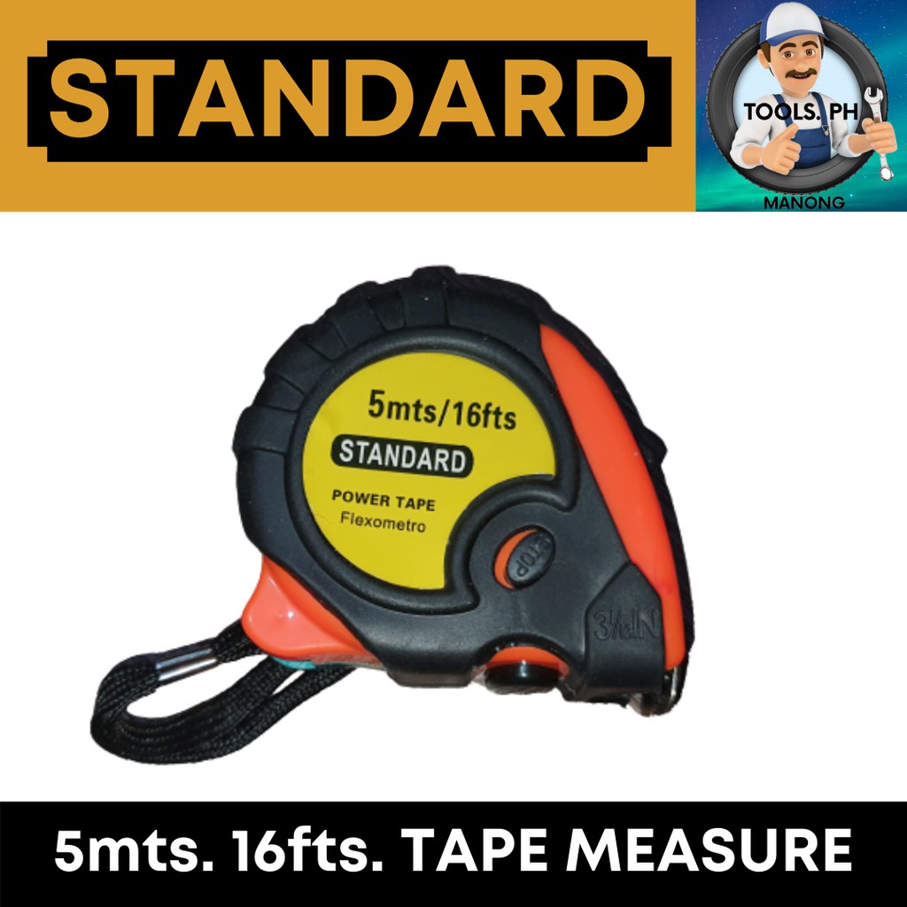 Jrshopeeph Standard 5 Meter Tape Measure Meter With Rubber Protector ...
