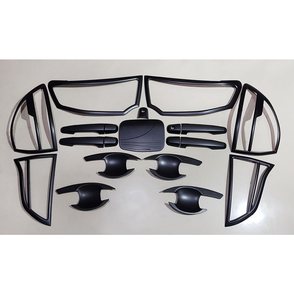 Mitsubishi Montero 2009 to 2015 Matte Black Combo Garnish Set | Shopee ...
