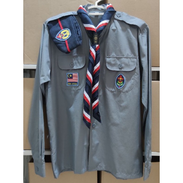 Long Sleeve Primary School Scout CLOTHES+SKAF+HAT | Shopee Philippines