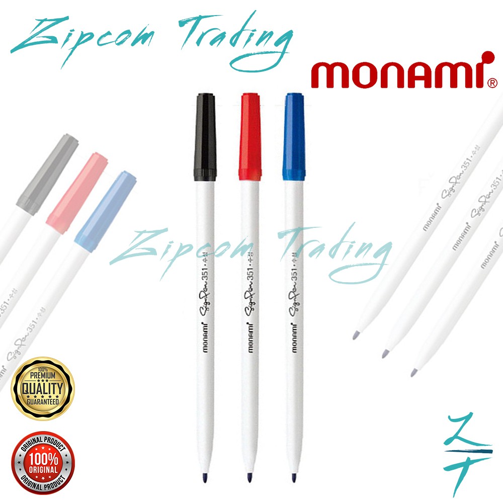 MONAMI Sign Pen 351 (Fine Felt Tip) | Shopee Philippines