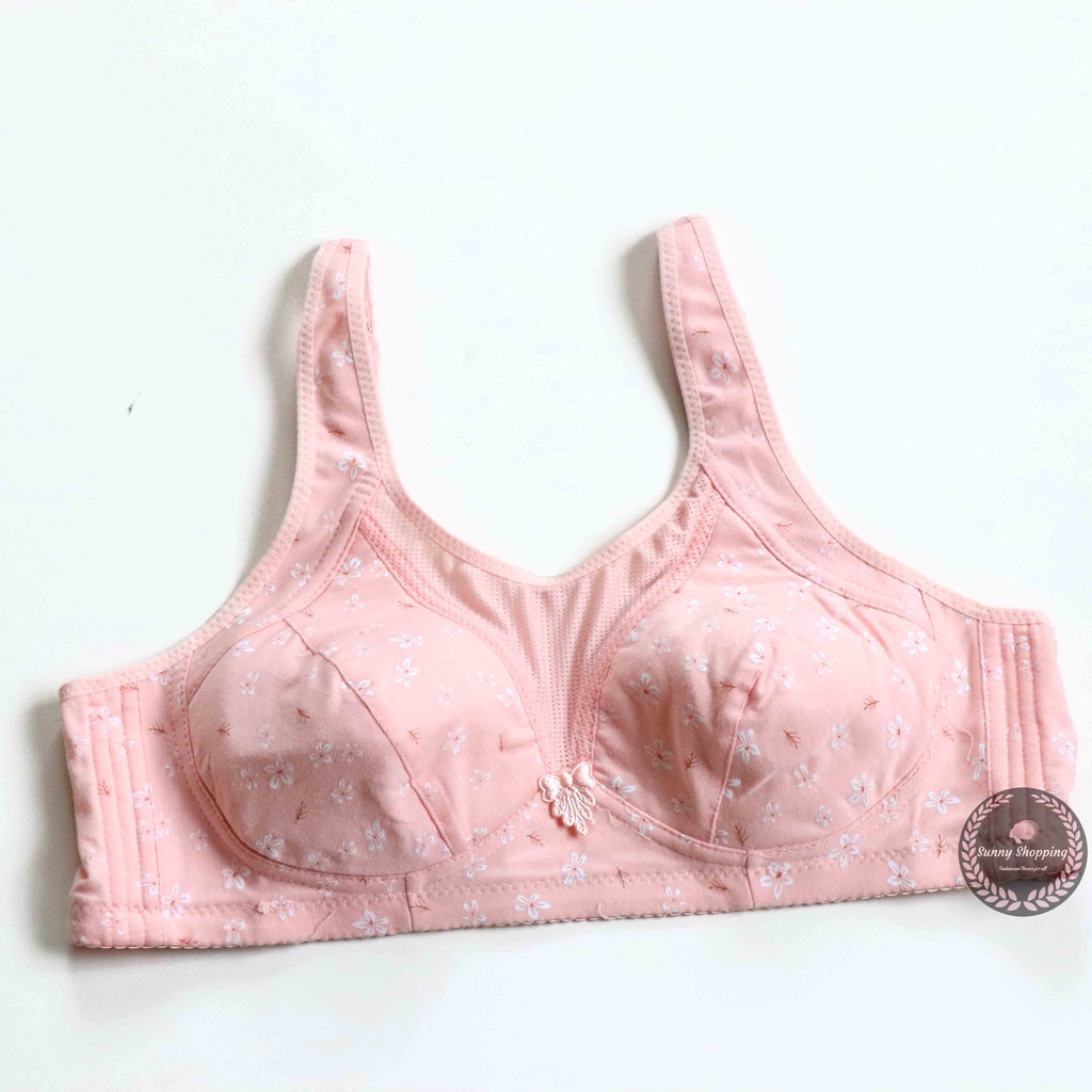 Sunny Cup B Plus Size Nonwire no foam no padding Floral Mommy's bra ...