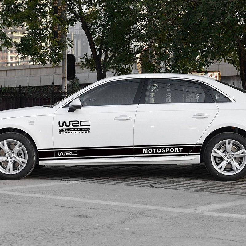 Car Sticker Door WRC Side Skirt Personalized Body Modified Whole Latte ...