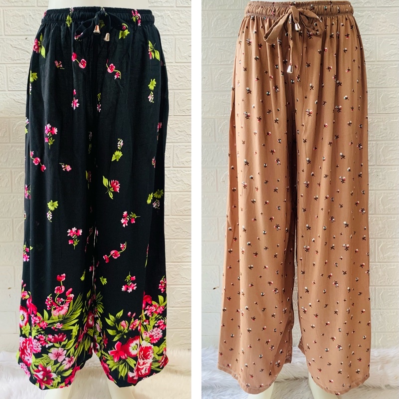 Challis boho square pants for women wide leg palazzo printed boho ...