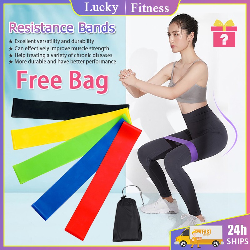 5pcs Resistance Bands Workout set Exercise Elastic Rubber Band Fitness ...