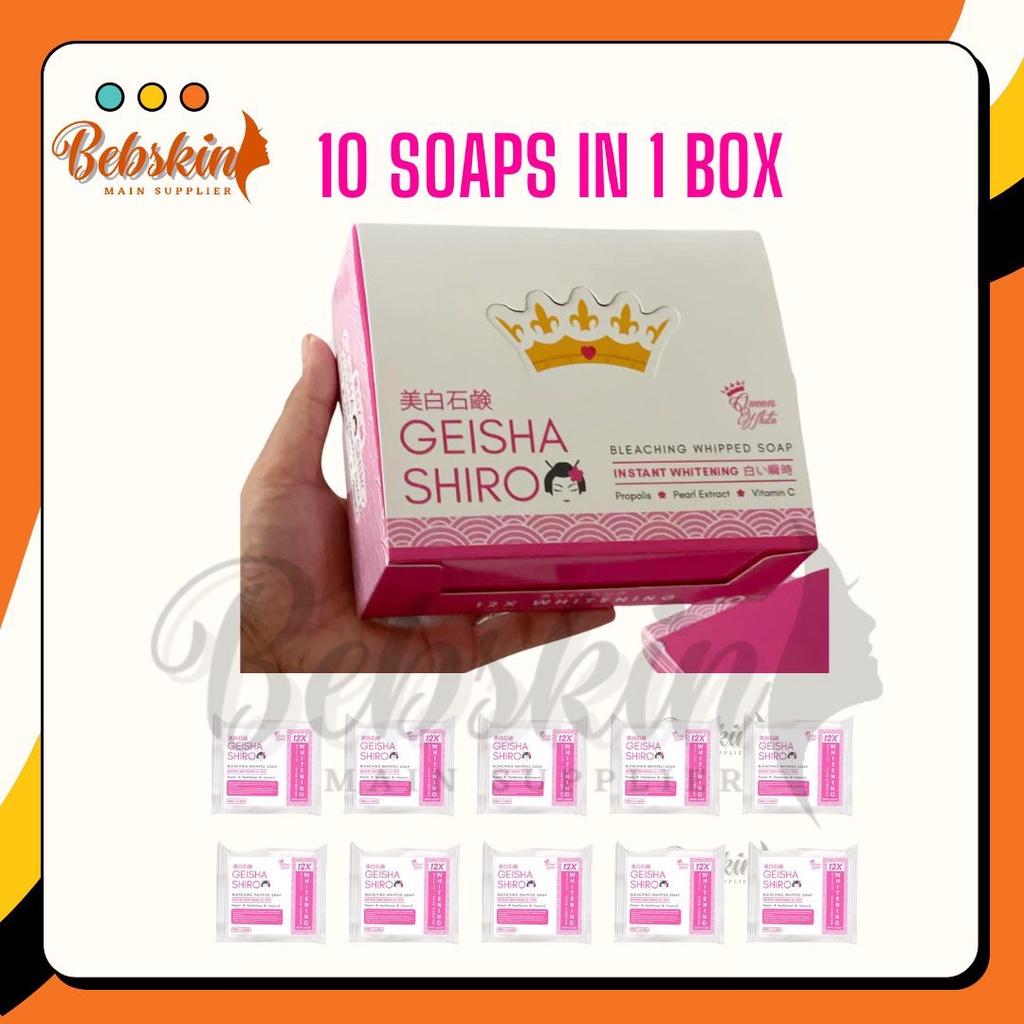 Geisha Shiro 1Box 10 Soap Queen White | Shopee Philippines