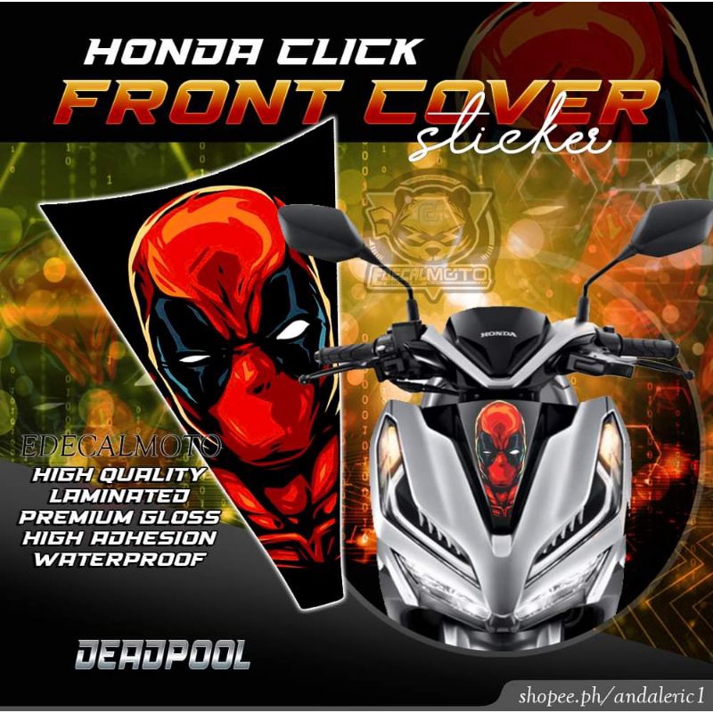 HONDA CLICK V2 FRONT COVER DECAL STICKER | Shopee Philippines